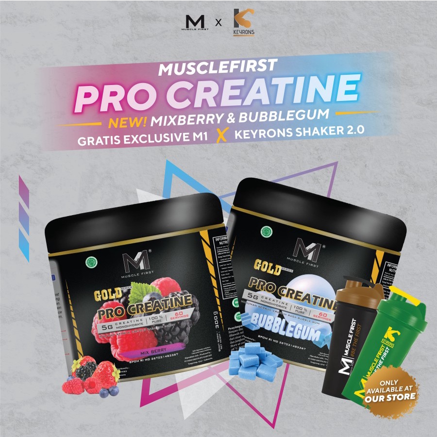 Jual MUSCLE FIRST M1 CREATINE MONOHYDRATE 60 SERVING 360GRAM GOLD ...