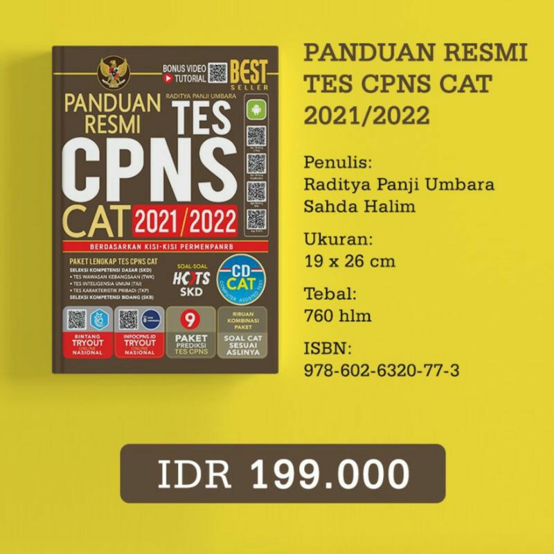Jual Panduan Resmi Tes CPNS CAT 2021/2022 | Shopee Indonesia