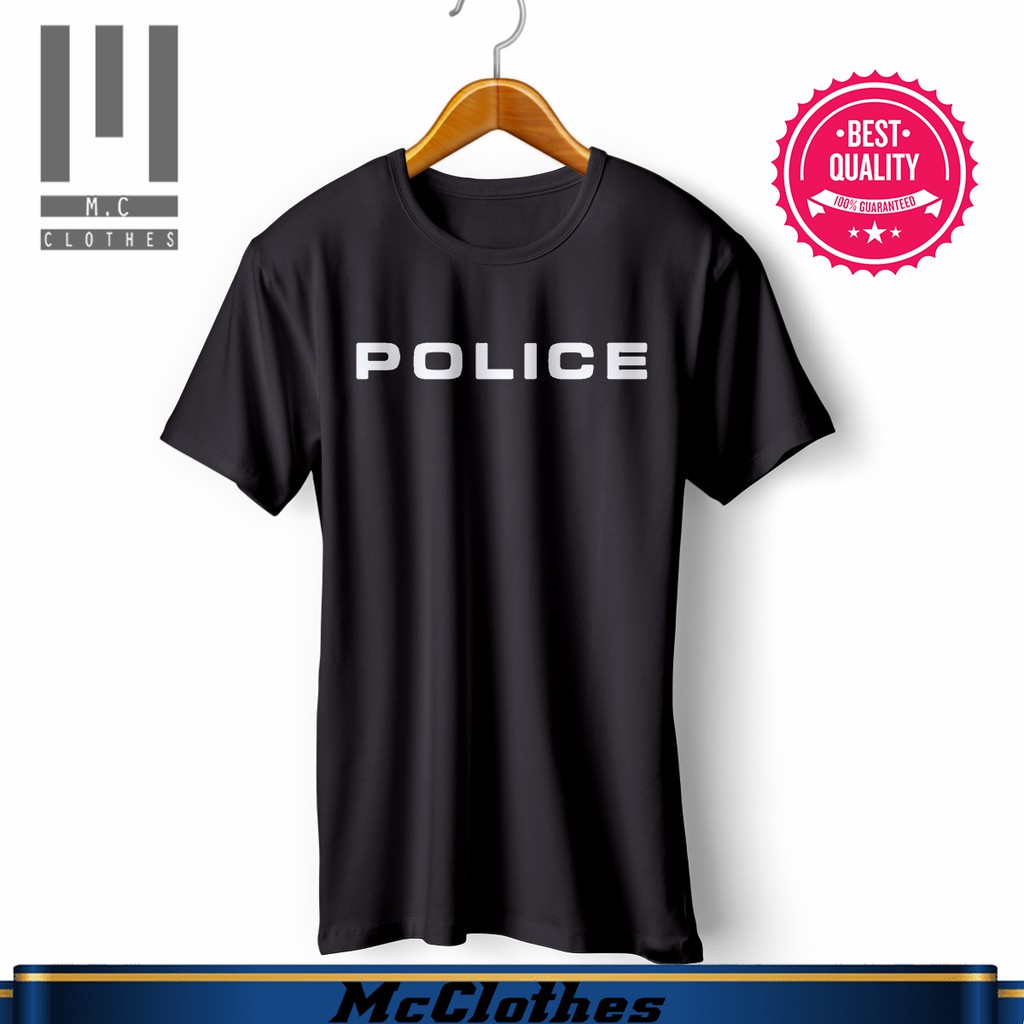 Jual BAJU KAOS POLISI (POLICE) BAHAN ADEM NYAMAN KATUN | Shopee Indonesia