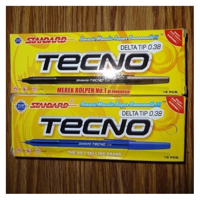 Jual Pen Standar Tecno Hitam/Biru/Merah | Shopee Indonesia