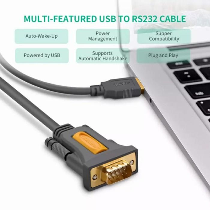 Jual Ugreen USB to RS232 COM Port Serial PDA 9 DB9 Pin Cable Adapter ...