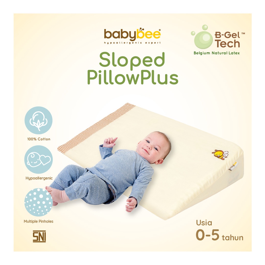 Jual Babybee Sloped Pillow Plus - Bantal Sloped Pillow Anti Kolik Bayi ...