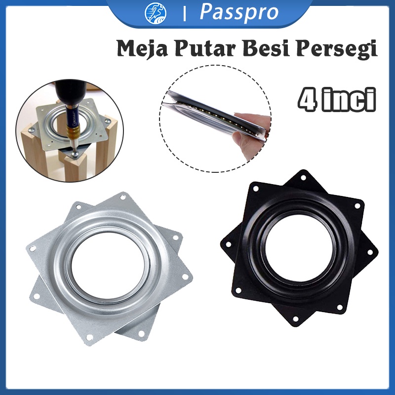 Jual Bearing Meja Putar 4 Inch Lazy Susan Braket Ring Meja Putar Besi ...