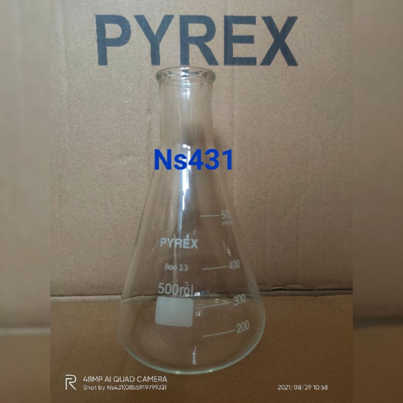 Jual Erlenmeyer 500 ml pyrex | Shopee Indonesia