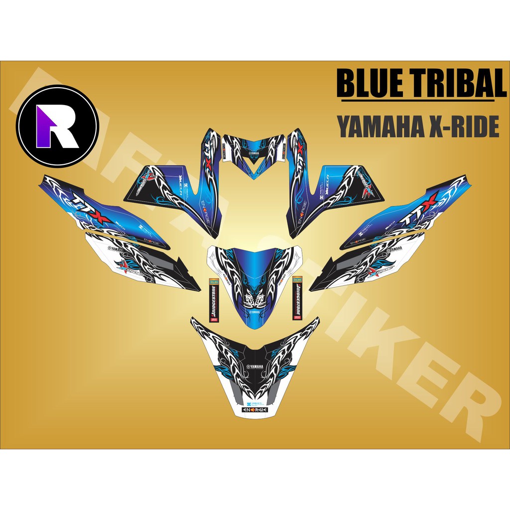 Jual Sticker motor Fullbody YAMAHA X-RIDE-BIRU-TRIBAL | Shopee Indonesia