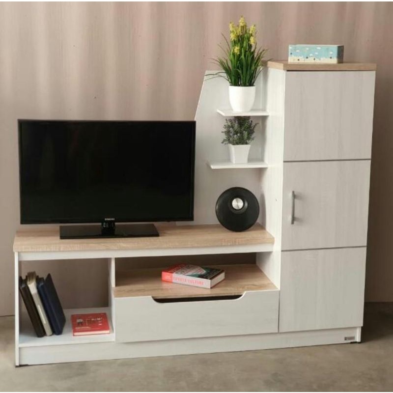 Jual lemari tv minimalis LVR 130 panel | Shopee Indonesia