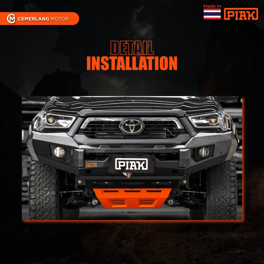 Jual Bumper Mobil PIAK Elite Non Loop Winch Bar Hilux Revo 2021 Up ...