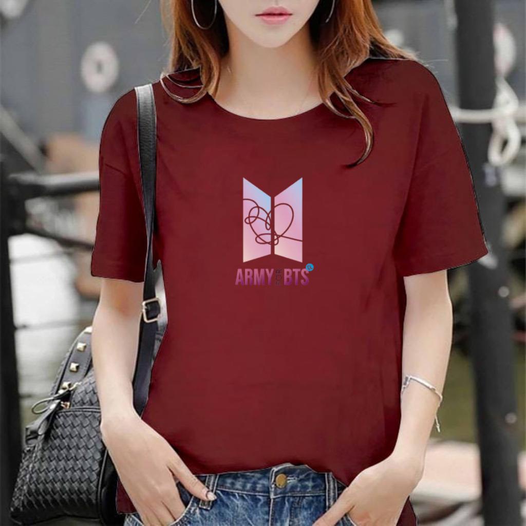 Jual kaos polos wanita/kaos distro wanita/kaos oblong spandex murah ...