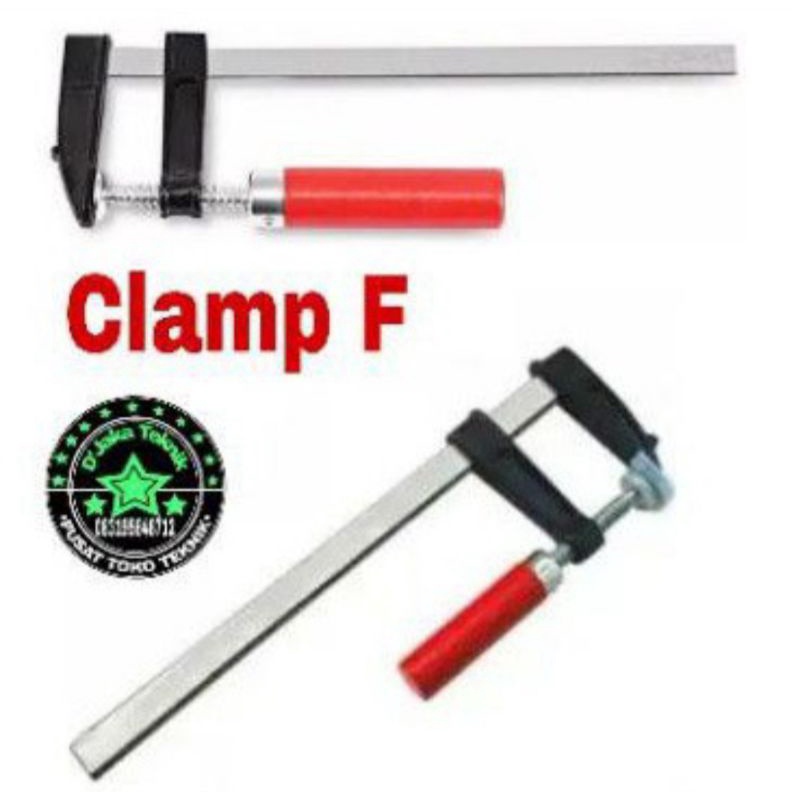 Jual Alat press kayu klem f Penjepit kayu 60 cm X 5 cm clamp F catok ...