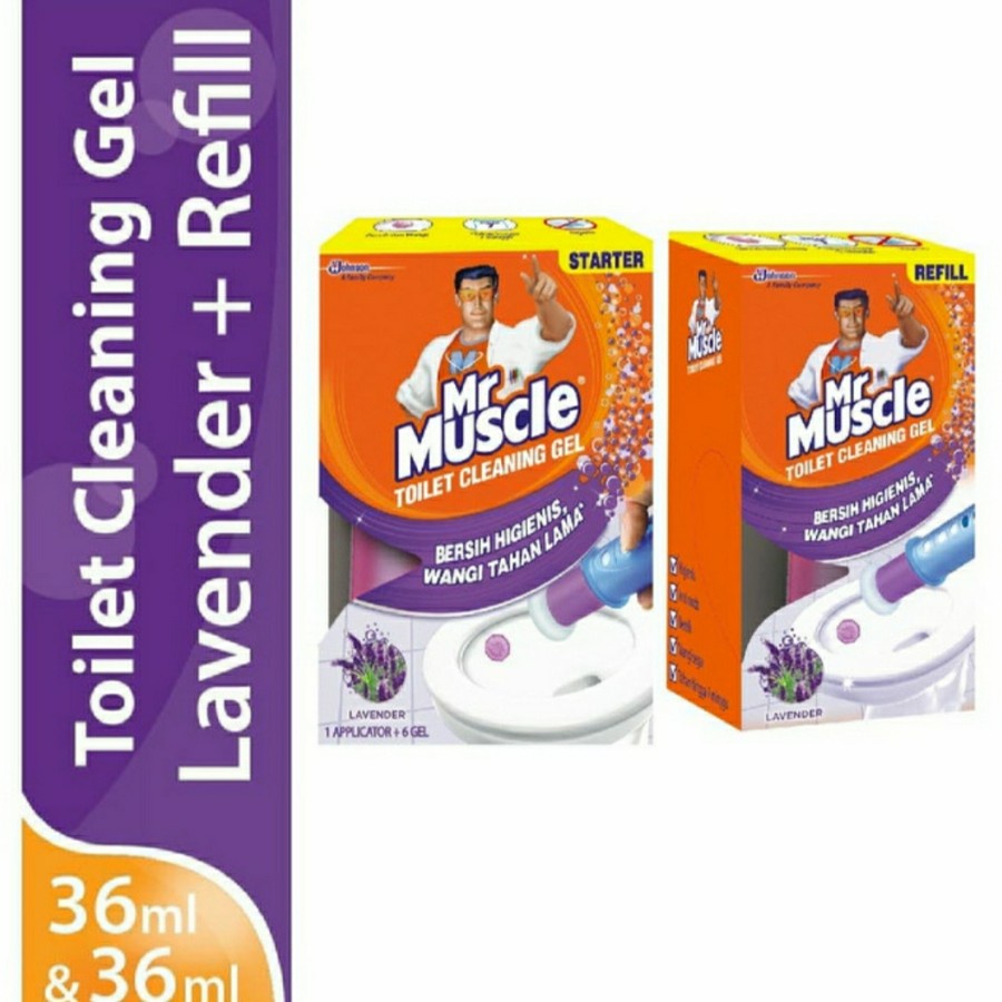 Jual Mr Muscle Toilet Cleaning Gel Lavender + Extra Refill Value Pack ...