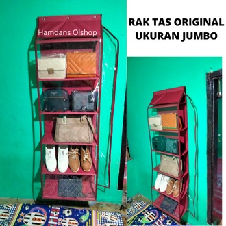 Jual Rak Tas Gantung Original Ukuran Jumbo Alas Pakai Bahan Triplek ...