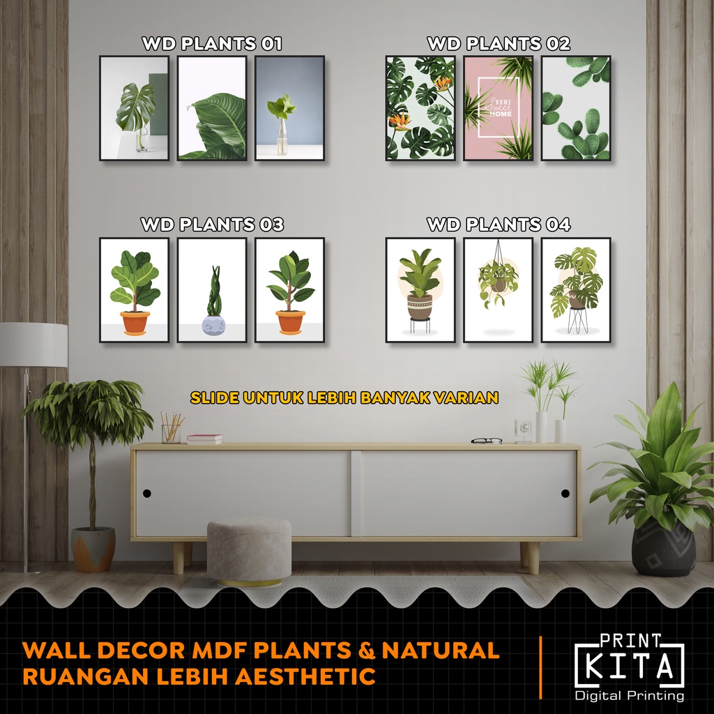 Jual TERLARIS!!! 3 SET Wall Decor Kayu MDF 20x30 cm Natural Aesthetic ...