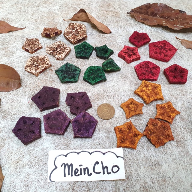 Jual (5 biji) Gabus Mahoni Bintangan Segi Lima Ati Mahoni Hati Mahoni ...