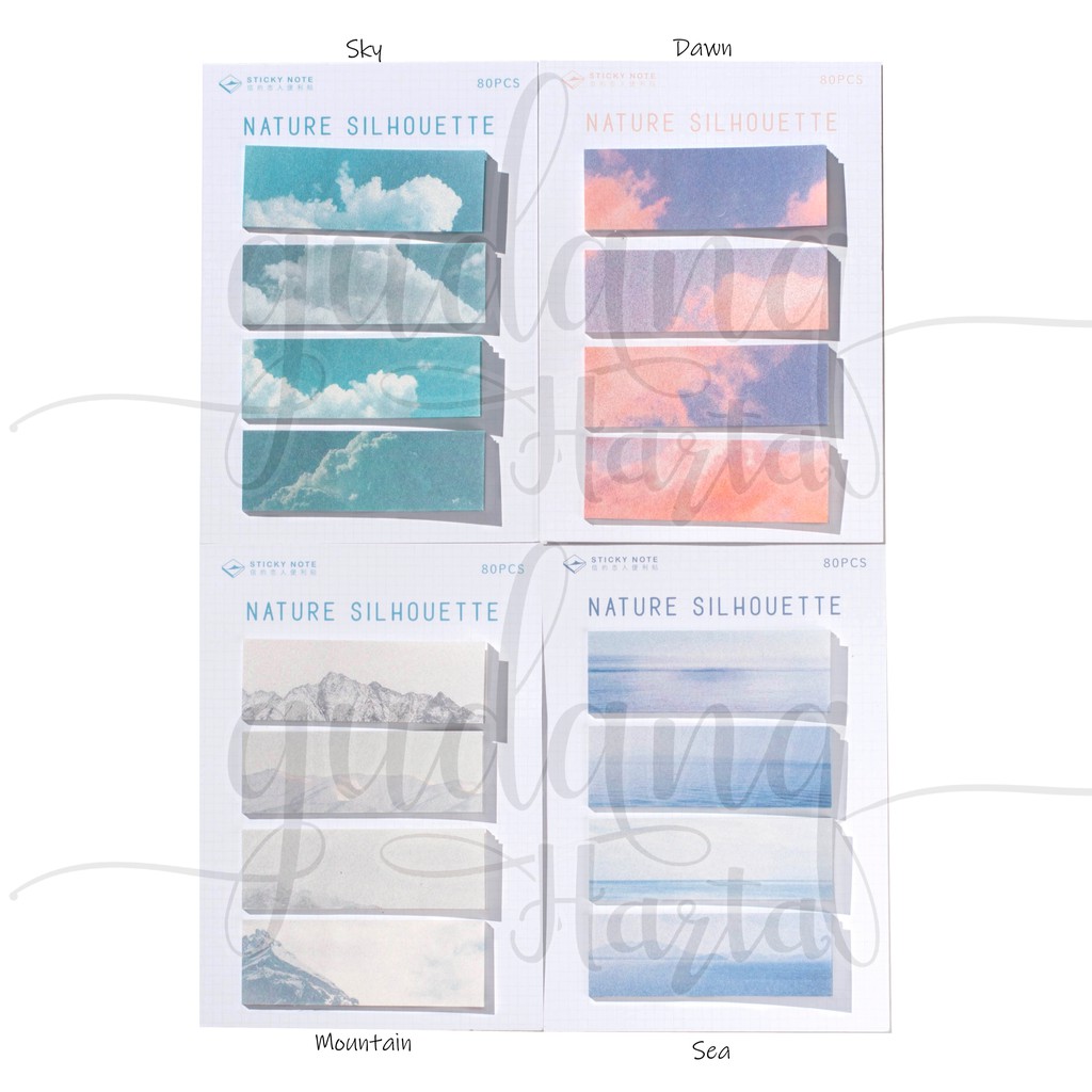 Jual Sticky Notes Sky Sea Mountain Langit Lucu Memo DIY Scrapbook GH ...
