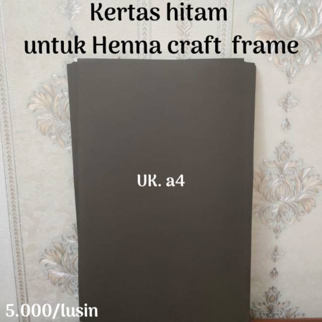 Jual KERTAS LINEN BLACK UNTUK FRAME/HENNA CRAFT BINGKAI | Shopee Indonesia