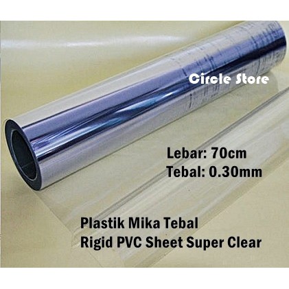 Jual Plastik Mika Kaku Rigid PVC Super Clear Lebar 70cm Tebal 0,30mm | Shopee Indonesia