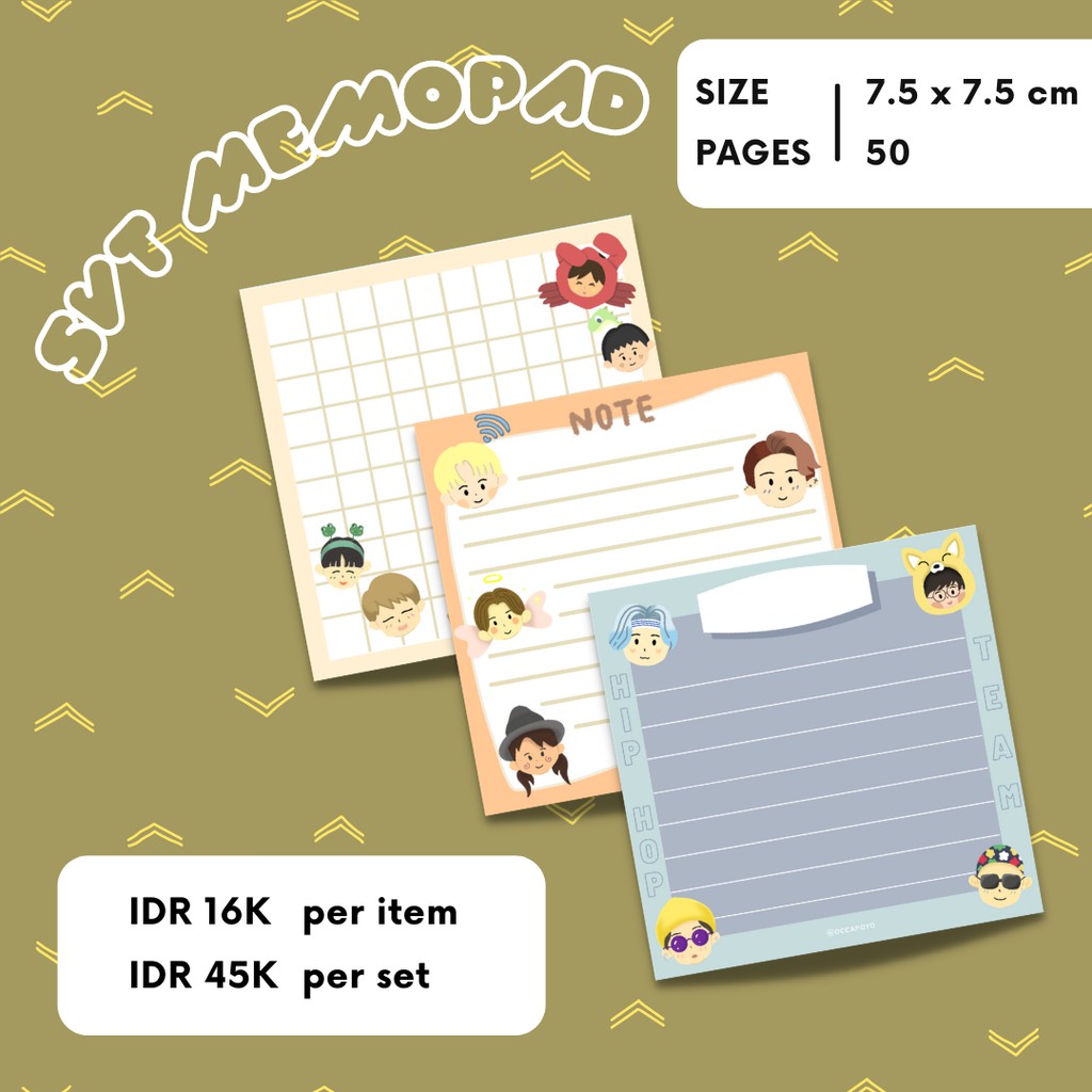 Jual Seventeen Fan Art Memo Pad | Shopee Indonesia