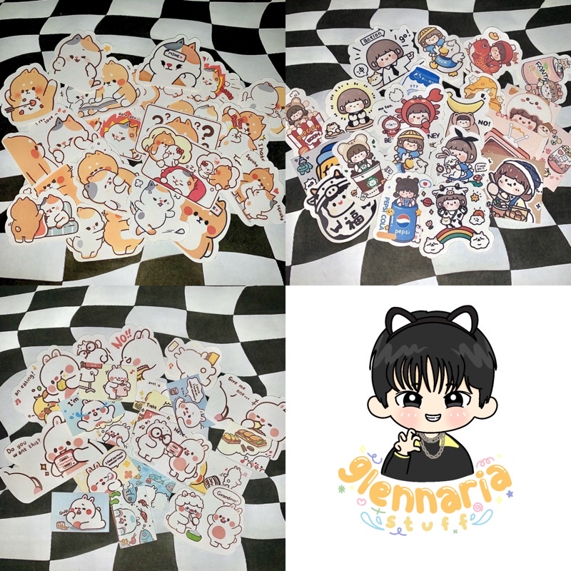 Jual Stiker aesthetic KT 4, stiker lucu diy jurnal banyak variasi ...
