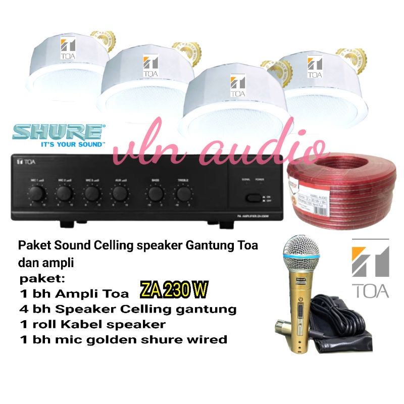 Jual paket sound celling speaker gantung dan ampli TOA | Shopee Indonesia