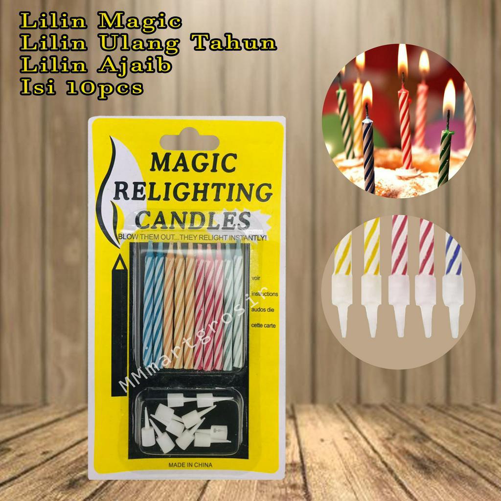 Jual Lilin Magic / Lilin Ulang Tahun / Lilin Ajaib / Isi 10pcs | Shopee ...