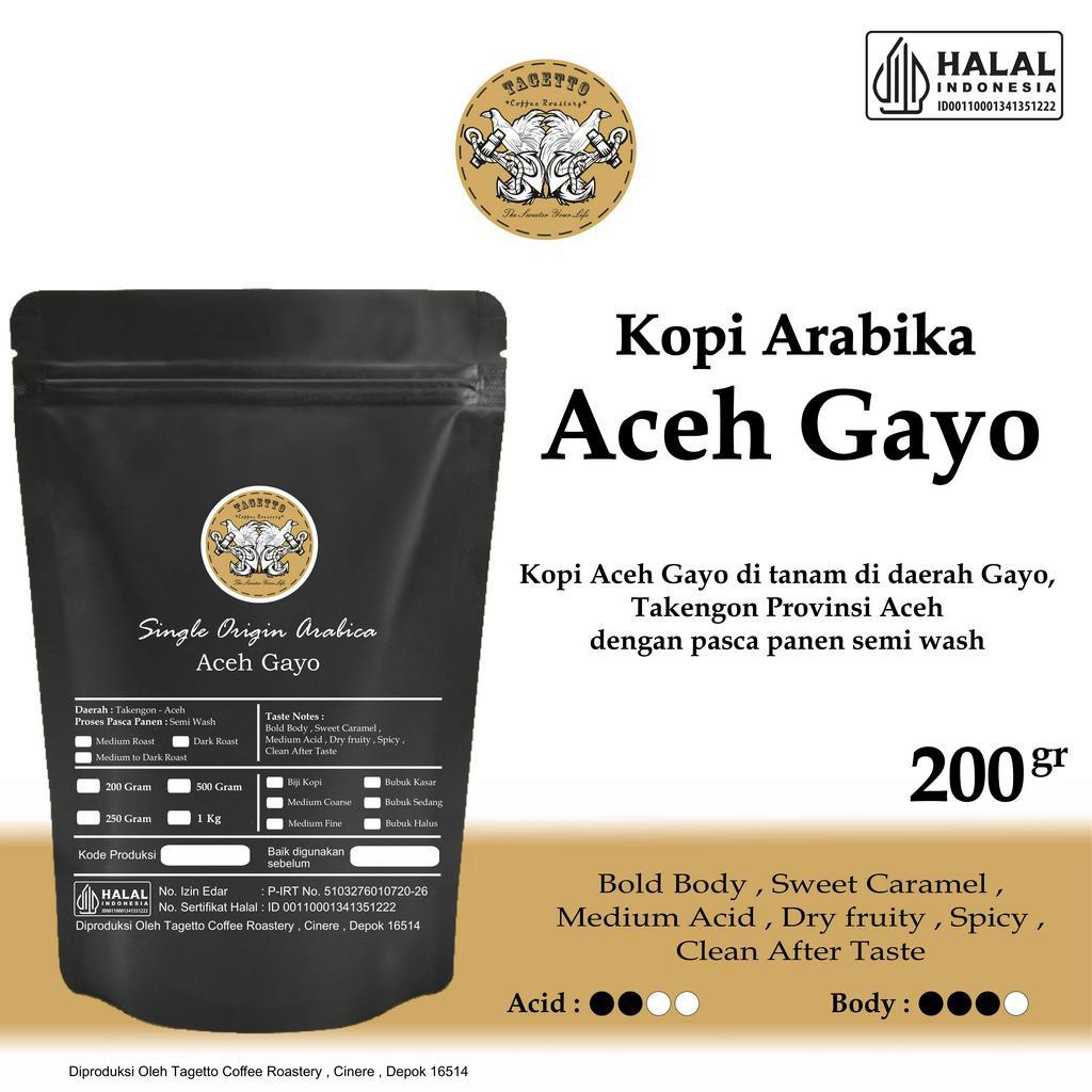 Jual BIJI KOPI ARABIKA ACEH GAYO 200GR | SPECIALTY ARABICA BEAN GROUND ...