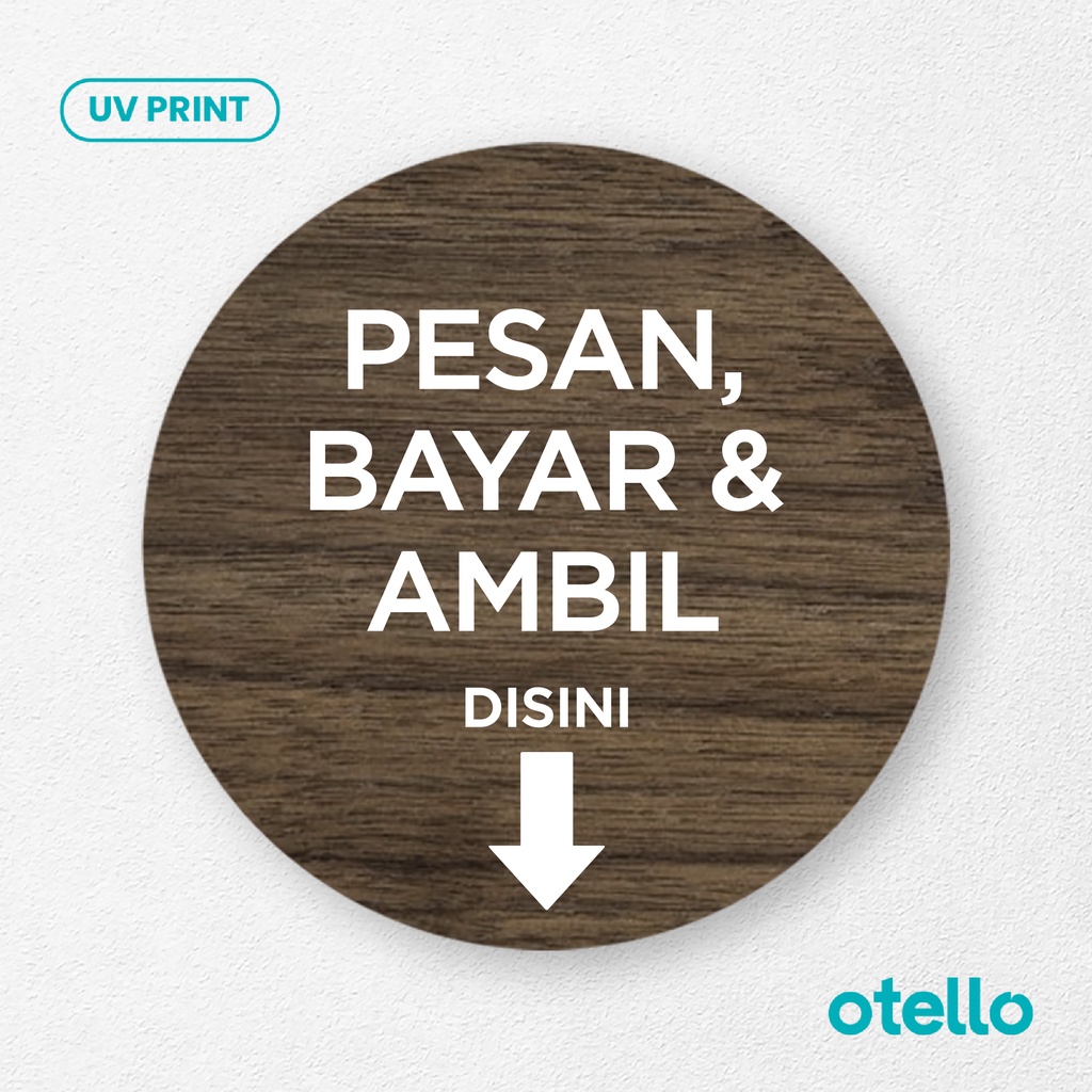 Jual Signage Pesan Bayar dan Ambil Disini Sign Board Kayu Wood Papan ...