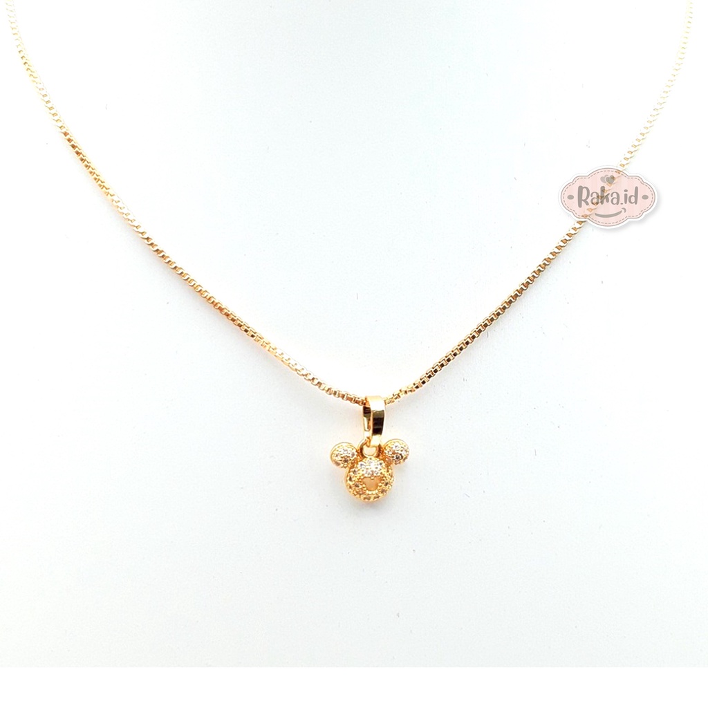Jual Kalung Anak Rantai Italy Motif Mickey Bulat Bolong Tengah ...