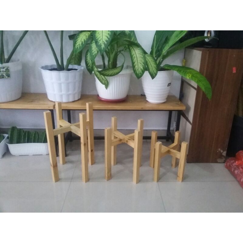 Jual standing pot kayu jati belanda | Shopee Indonesia