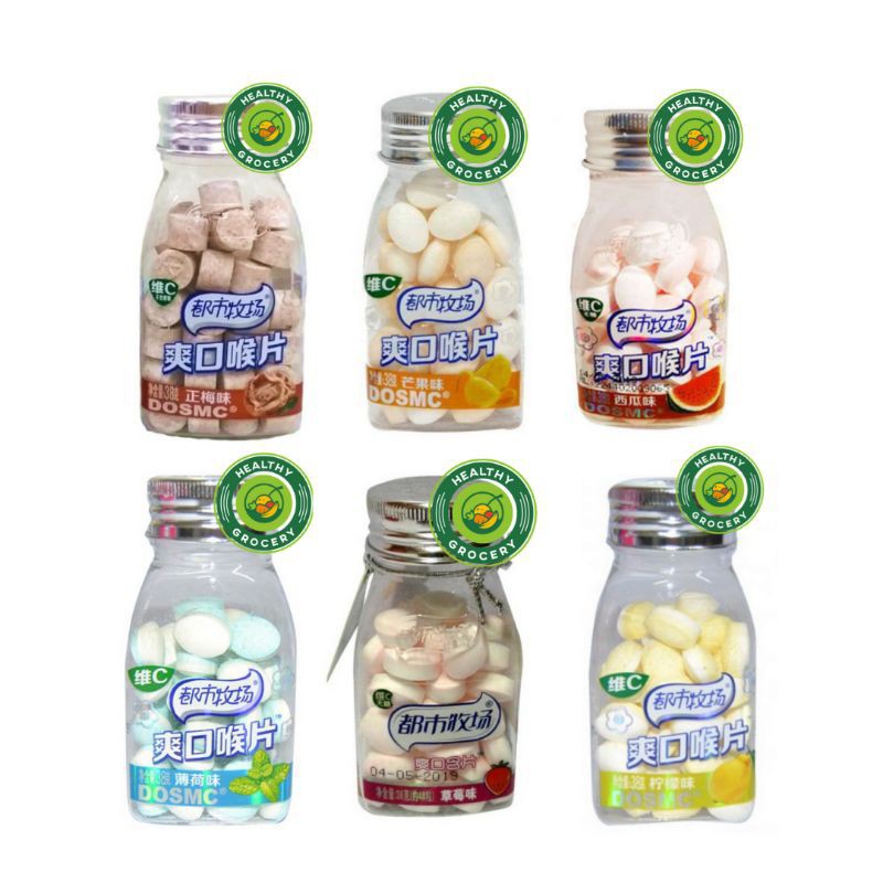 Jual XINLE DOSMC PERMEN PLUM MINT STROWBERRY 38gr / botol | Shopee ...