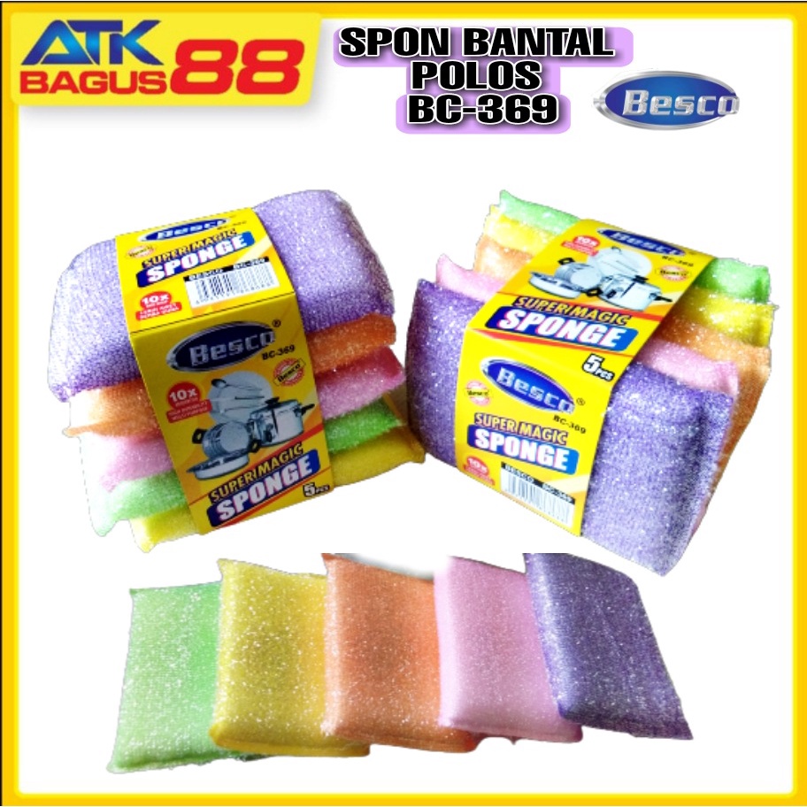 Jual 1bag SPON BANTAL POLOS ISI 5 PCS / SPON CUCI PIRING DAPUR | Shopee ...