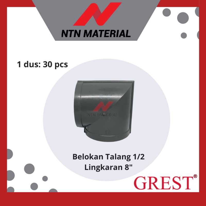 Jual Belokan Talang 1/2 Lingkaran/Oval 8" inch Fitting Pipa PVC (DUS ...