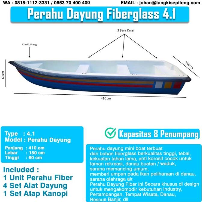 Jual PERAHU DAYUNG FIBER 8 ORANG - Perahu Sampan, Perahu Fiber | Shopee ...