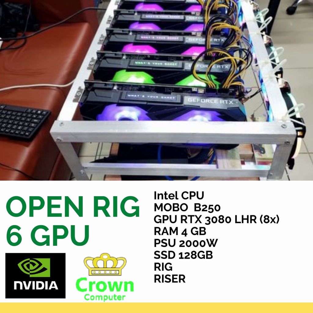 Jual MINING RIG 8 GPU RTX 3080 LHR | Shopee Indonesia