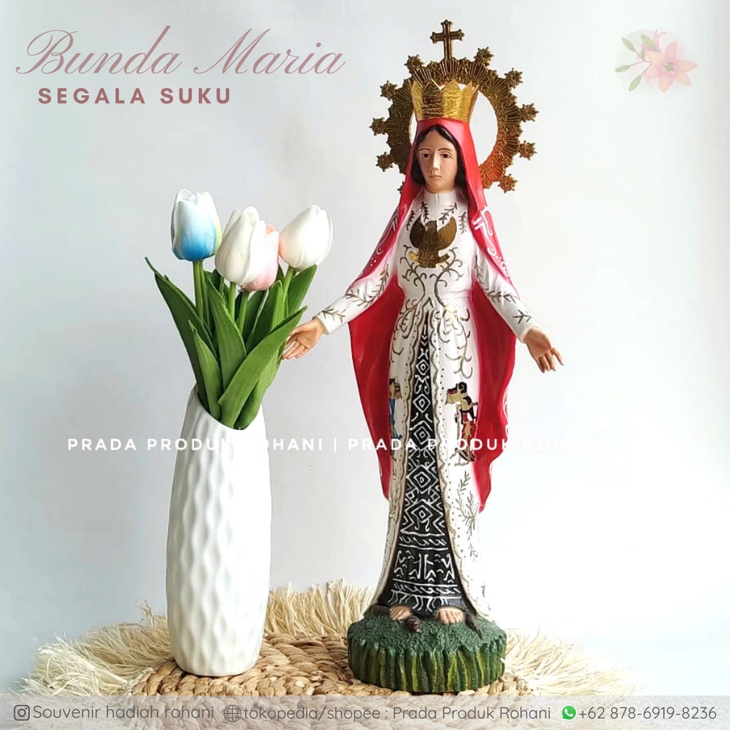 Jual Bunda Maria Nusantara/Bunda Maria segala suku uk.40cm | Shopee ...
