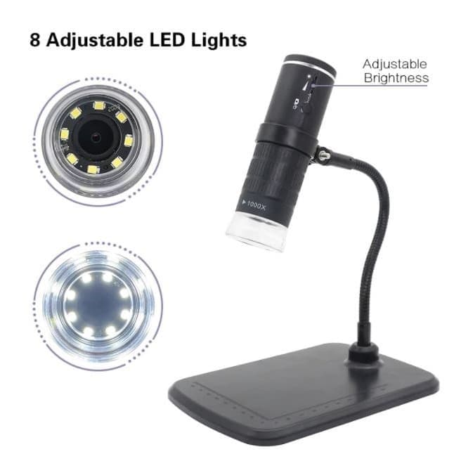 Jual Portable Digital Microscope Mikroskop WIFI 1000x dengan Stand ...
