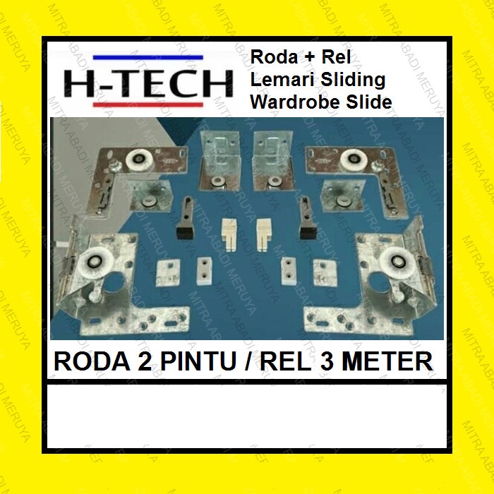 Jual Roda 2 Pintu Rel 3 Meter H-TECH Sliding Bukan Topline 22 Top Line ...