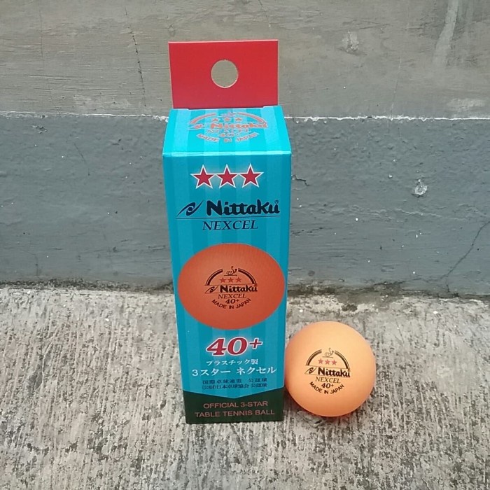Jual nittaku nexcel 3 star 40+ plus orange ball bola ping pong | Shopee Indonesia