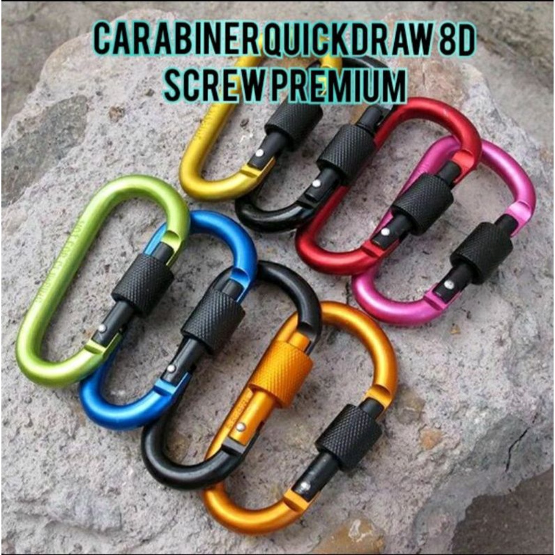 Jual carabiner accesories quickdraw screw premium not for climbing ...