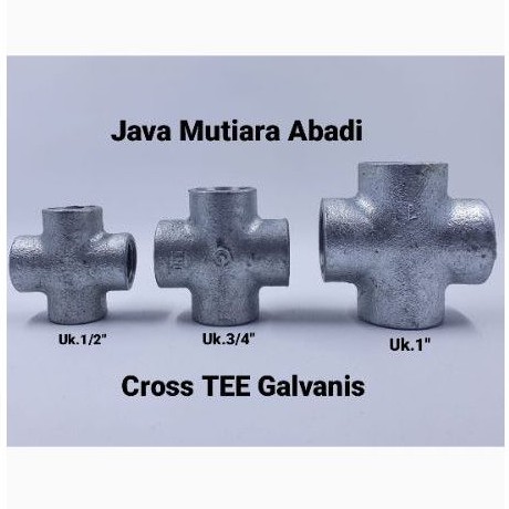 Jual Fitting Besi Tee uk.1/2" inch 4 way cross untuk sambungan | Shopee ...