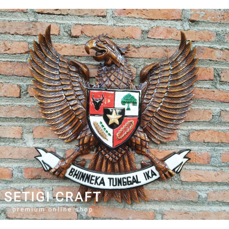 Jual Hiasan Dinding Garuda Pancasila Jati Size 50 cm | Shopee Indonesia