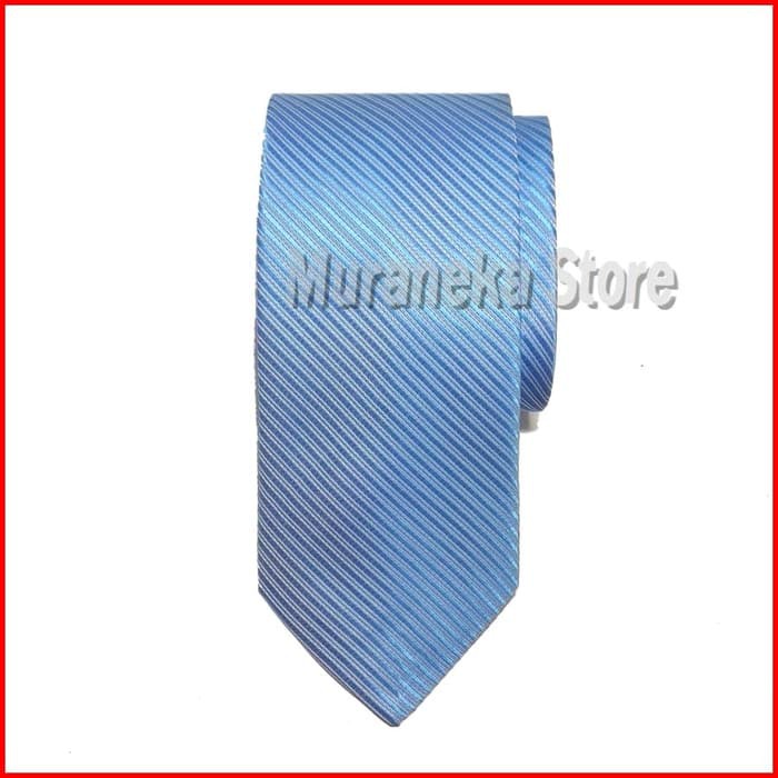 Jual Dasi Salur Pria BIRU MUDA Panjang 3 Garis Kerja Wedding Kantor ...