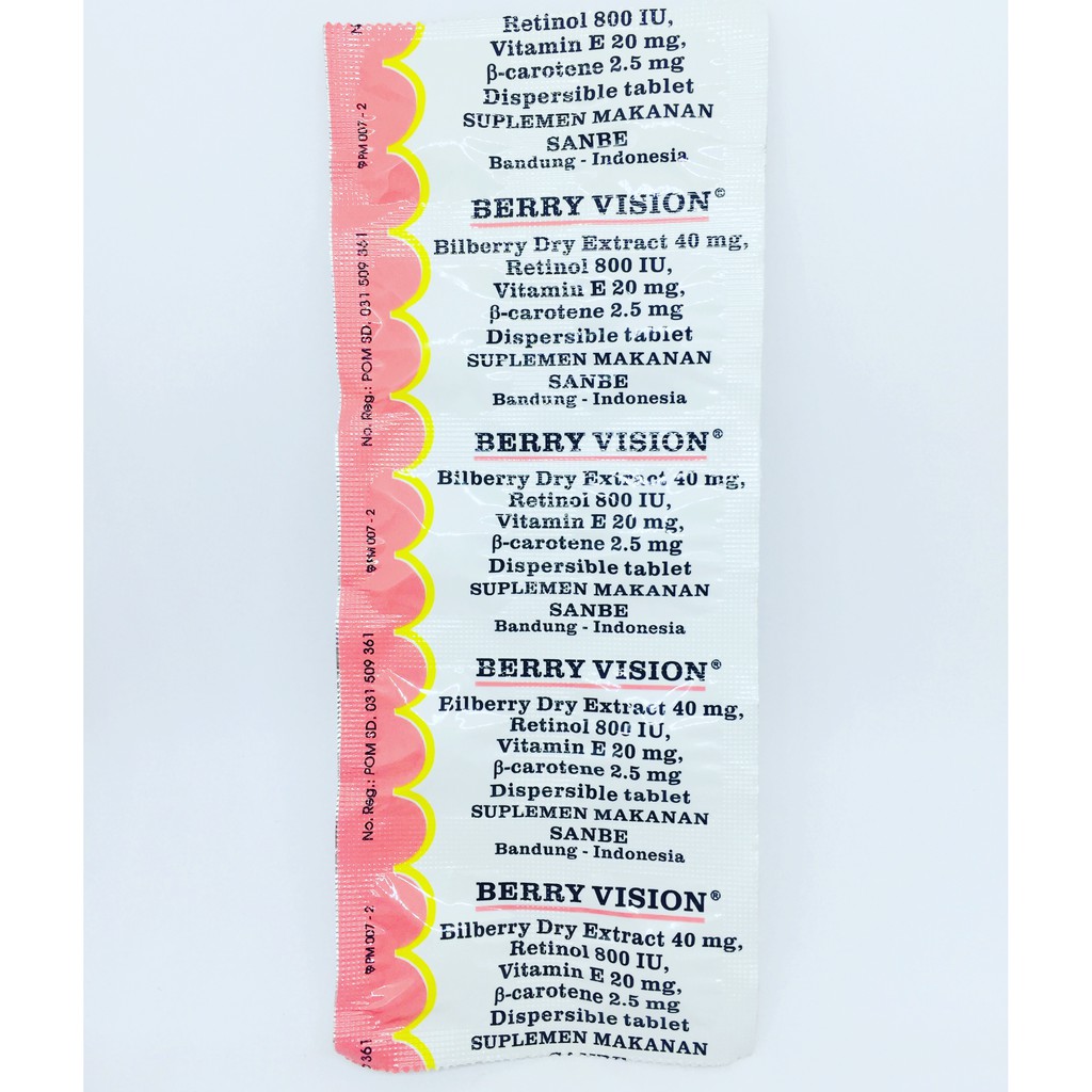 Jual Berry Vision 40mg Strip | Shopee Indonesia