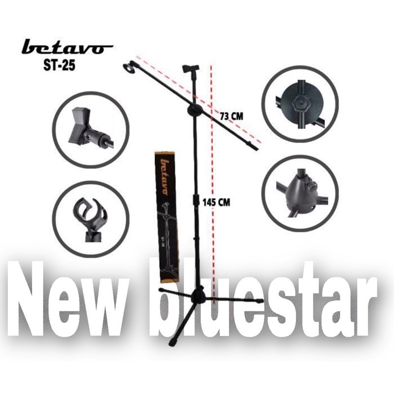 Jual Stand Mic Lantai Betavo ST 25 Original Standing Microphone | Shopee Indonesia
