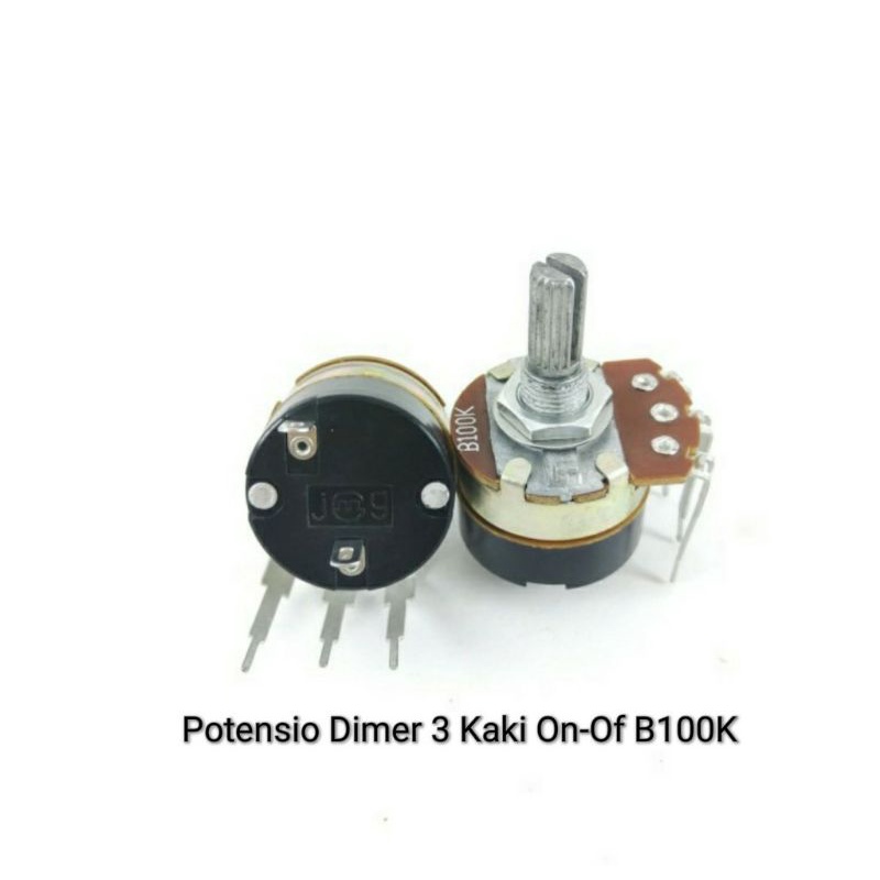 Jual Potensio Dimer 3 Kaki On-Off Derat B100K | Shopee Indonesia