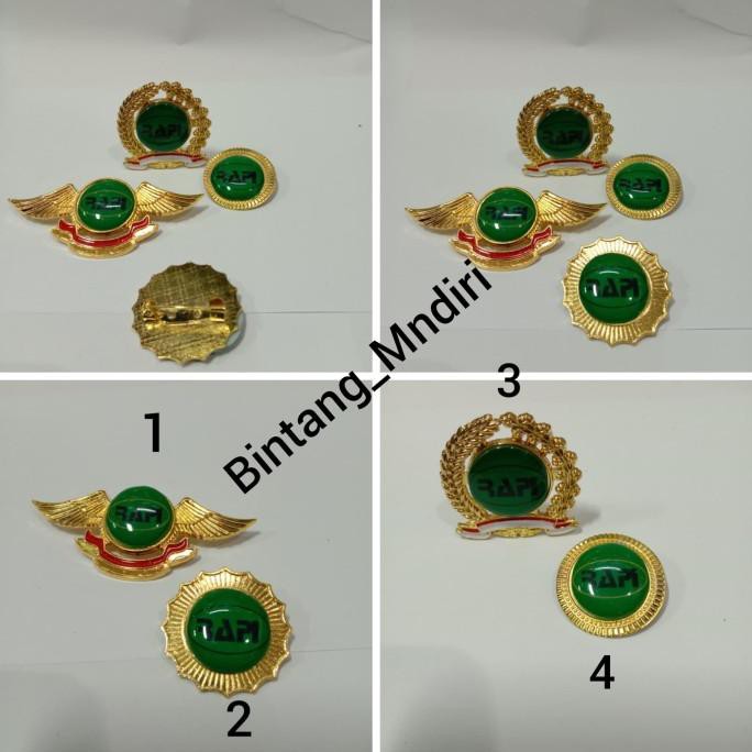Jual Cuci Gudang Awal Tahun Pin Wing Padikapas Logo RAPI Kuningan Pin ...