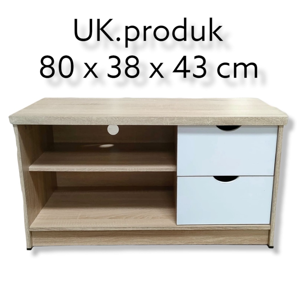 Jual Meja tv / buffet tv / rak tv partikel board minimalis 2 laci ...