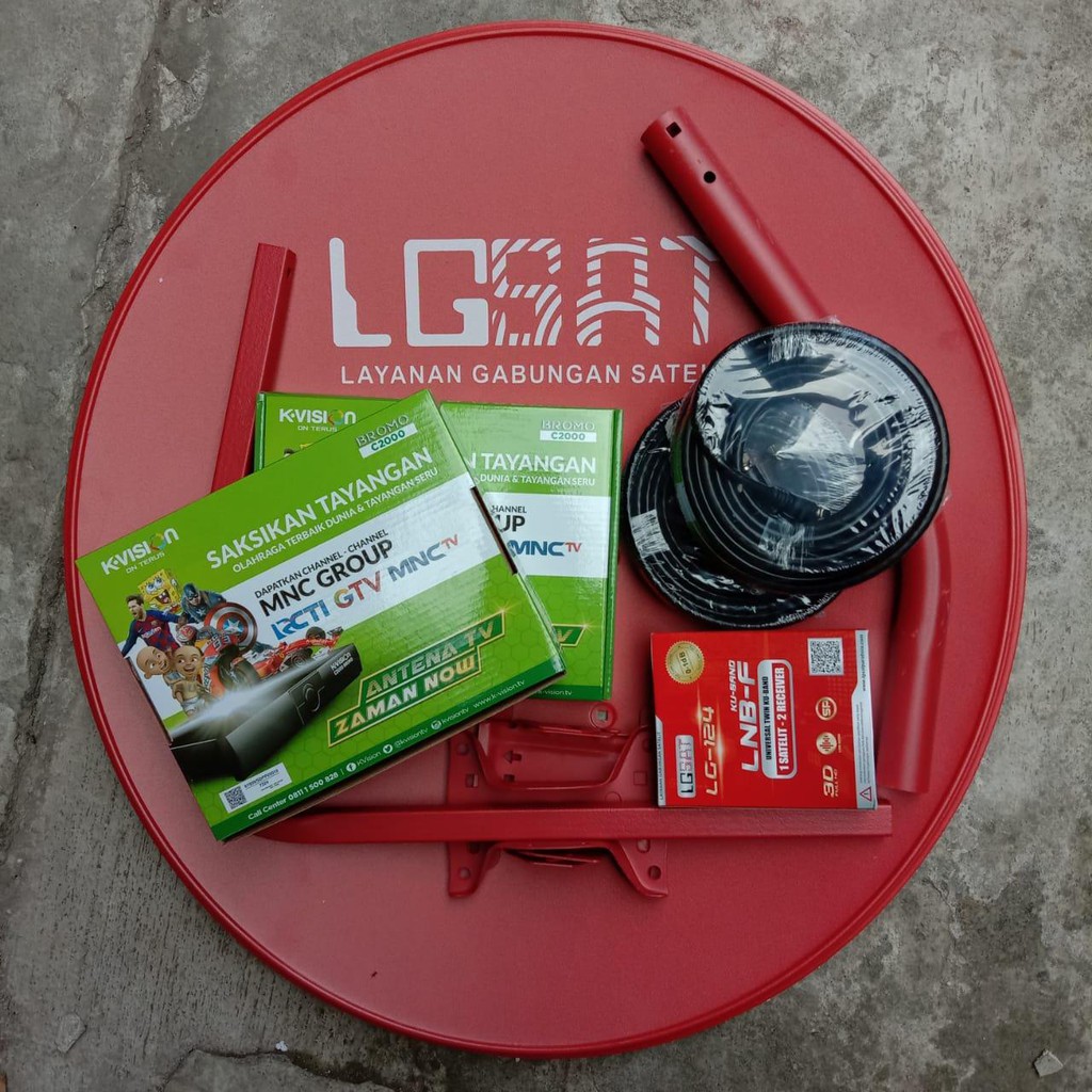 Jual Paket komplit parabola mini diameter 60cm K-vision Bromo C2000 ...