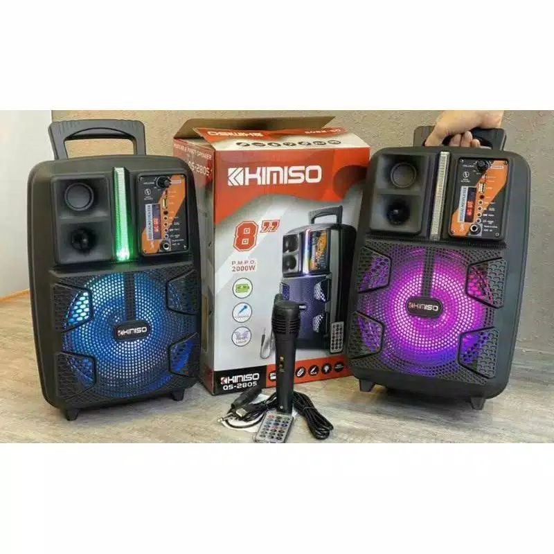 Jual Speaker Aktif Bluetooth Kimiso 8 Inchi Free Microphone Super Bass