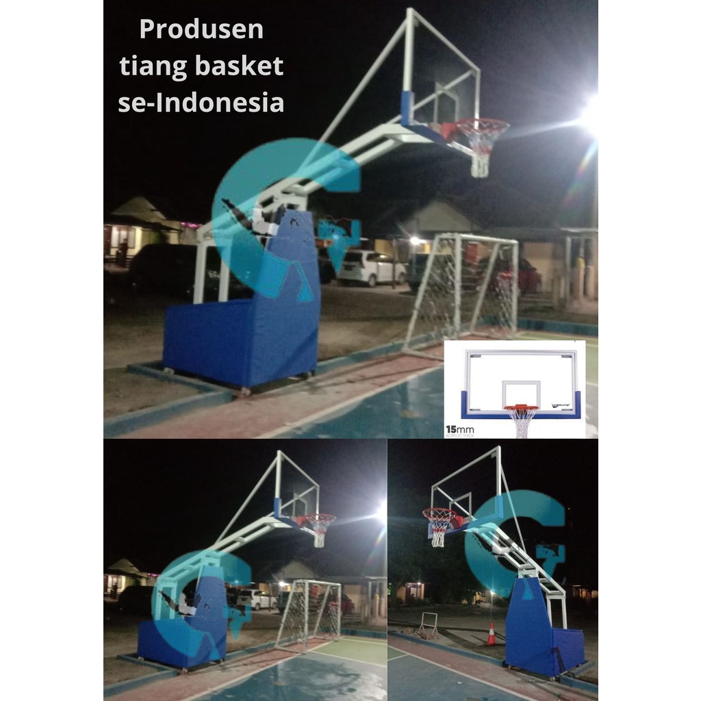 Jual Tiang Basket Portable Akrilik 15 mm Murah Include Ring dan Jaring ...