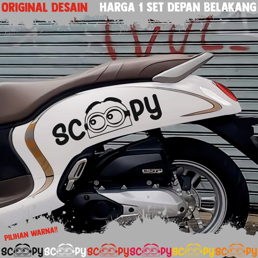 Jual BISA CUSTOM NAMA /Sticker Scoopy MINIONS SCOOPY Satu Set /all ...